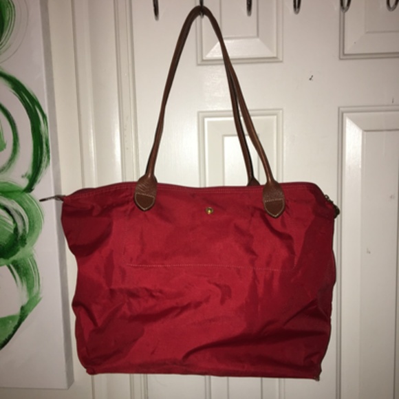 Longchamp | Bags | Longchamp Le Pliage Medium Red | Poshmark